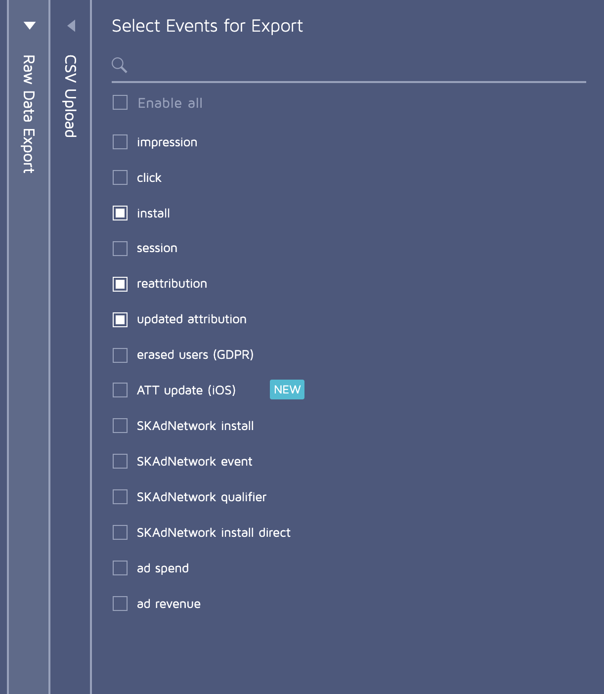 Adjust Raw Data Export Settings :: Documentation for Admost API Services Adjust Raw Data Export Settings :: Documentation for Admost API Services